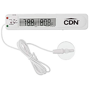 CDN TA20 Audio Visual Refrigerator Freezer Alarm White, 8"
