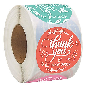 500PCS Thank You for Your Order Stickers Labels for Handmade Shopping Small Shop Business Stickers 2 Inch 7 Designs