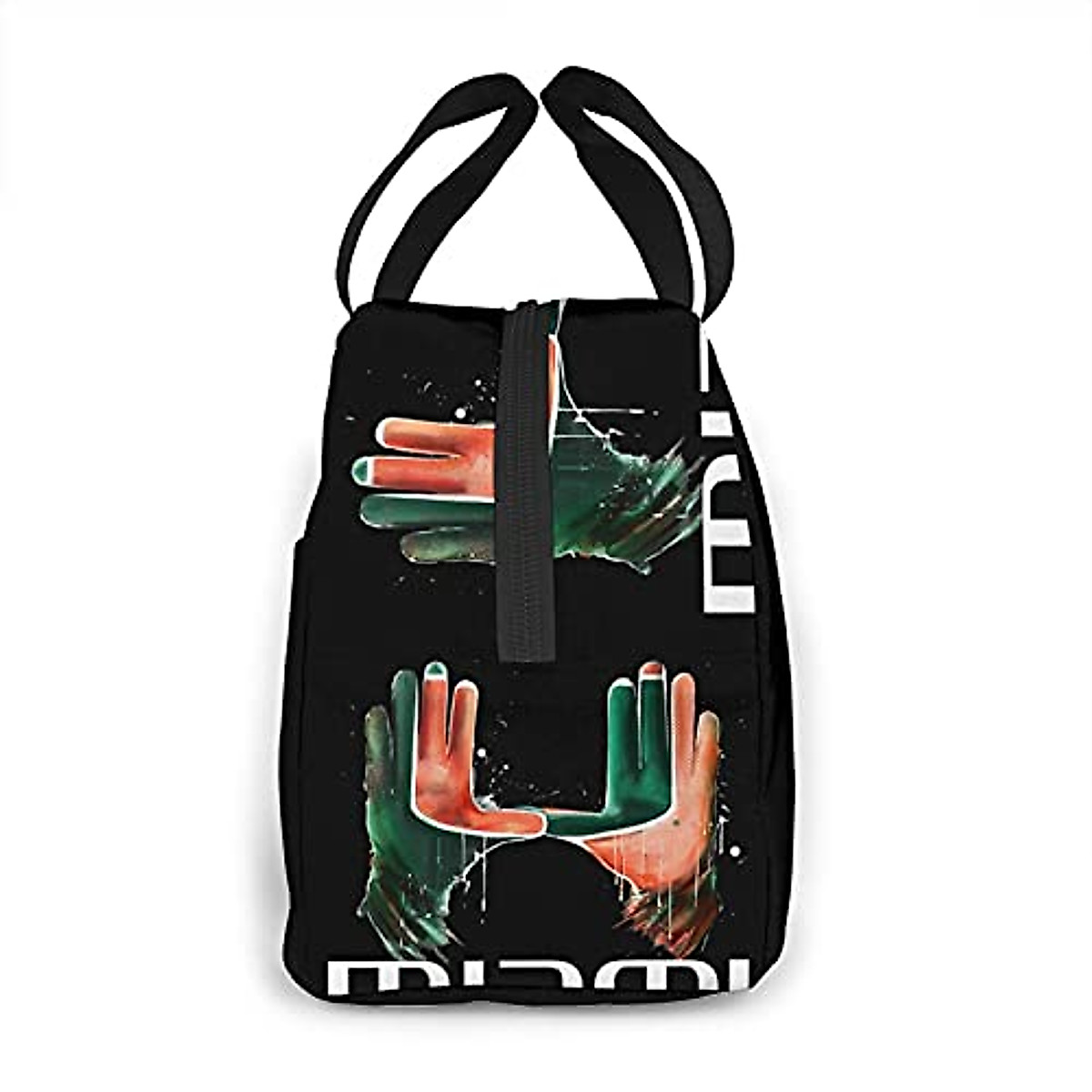 Arneycal Miami Hurricanes Limited Edition Portable Insulated Lunch Bag Waterproof Tote Bento Bag