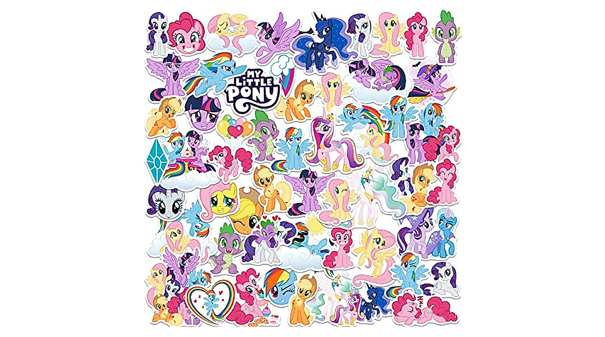 My Little Pony 50ct Vinyl Stickers - Fun for All Ages
