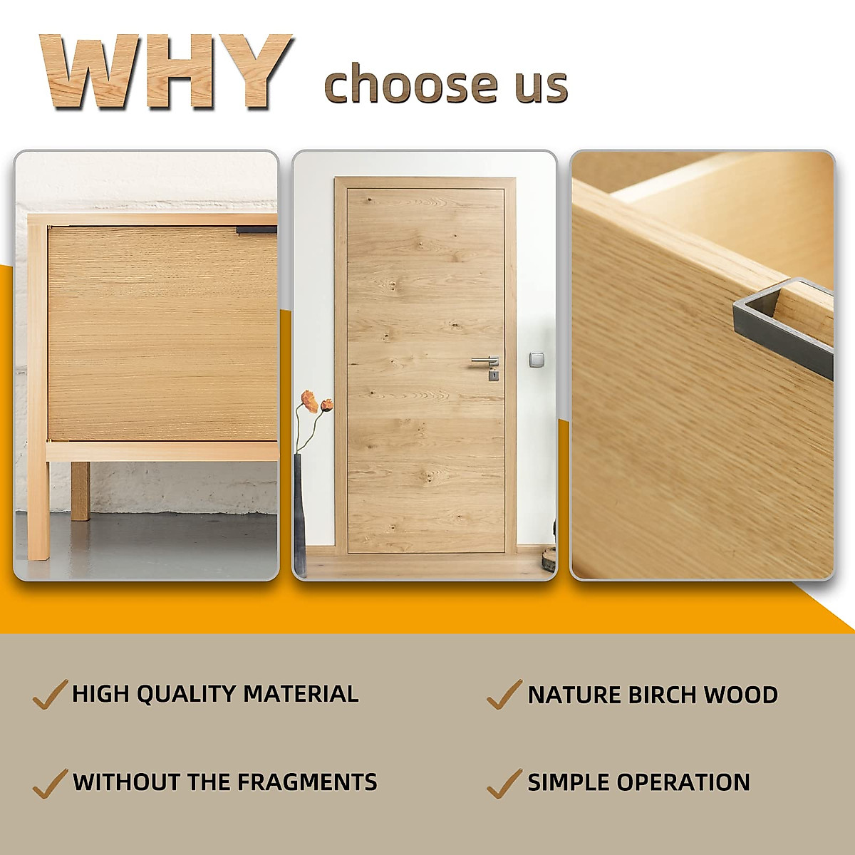 GSCIT Club Birch Edge Banding, 3/4 inch x 25ft roll of Veneer Wood Edge Banding Pre-glued Flexible, Real Wood Tape for Cabinet Repair & Furniture Restoration