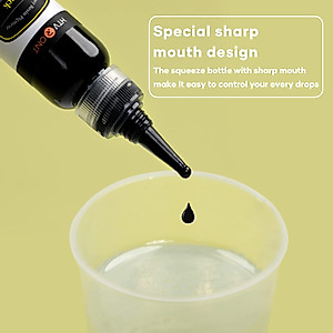 HTVRONT Black Epoxy Pigment - 1.76oz/50ml Black Resin Pigment Paste, Higher Concentrated & Easy to Mix Black Epoxy Dye for Resin Coloring, Tables, Tumbler