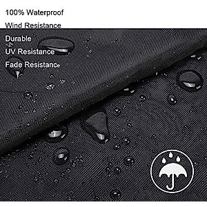 Homesicker Fire Pit Cover Square (31”L x 31”W x 24”H, Black)