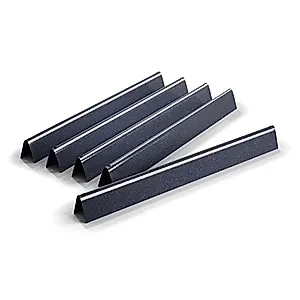 QuliMetal 24.5 Inch Flavorizer Bars for Weber Genesis 300 Series Grills with Side Controls Knobs, Genesis E310 E320 S310 S320 EP310 EP320 (2007-2010), Porcelain Steel Heat Plates for Weber 7539 7540