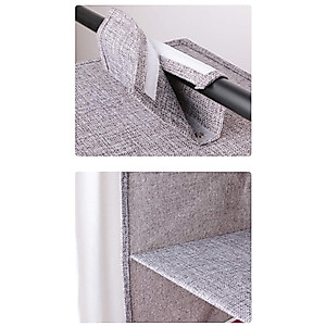 Japarismo Hat Rack Organizer Dust Shield Storage Shelf Hanging Baseball Cap Keep Holder for Closet Clothing and Accessories Shelves (Natural Gray, 3 Shelves 10.6W×10.6D×23.6H)