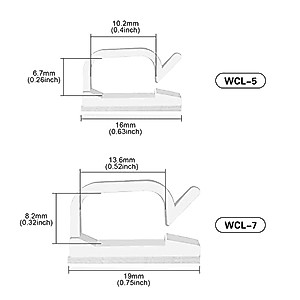 XHF 3/4” Adhesive Cable Wire Clips White 60pcs, Outdoor Cable Management Wire Organizer Cord Holder for Under Desk, Car, Wall, TV PC Ethernet Cable