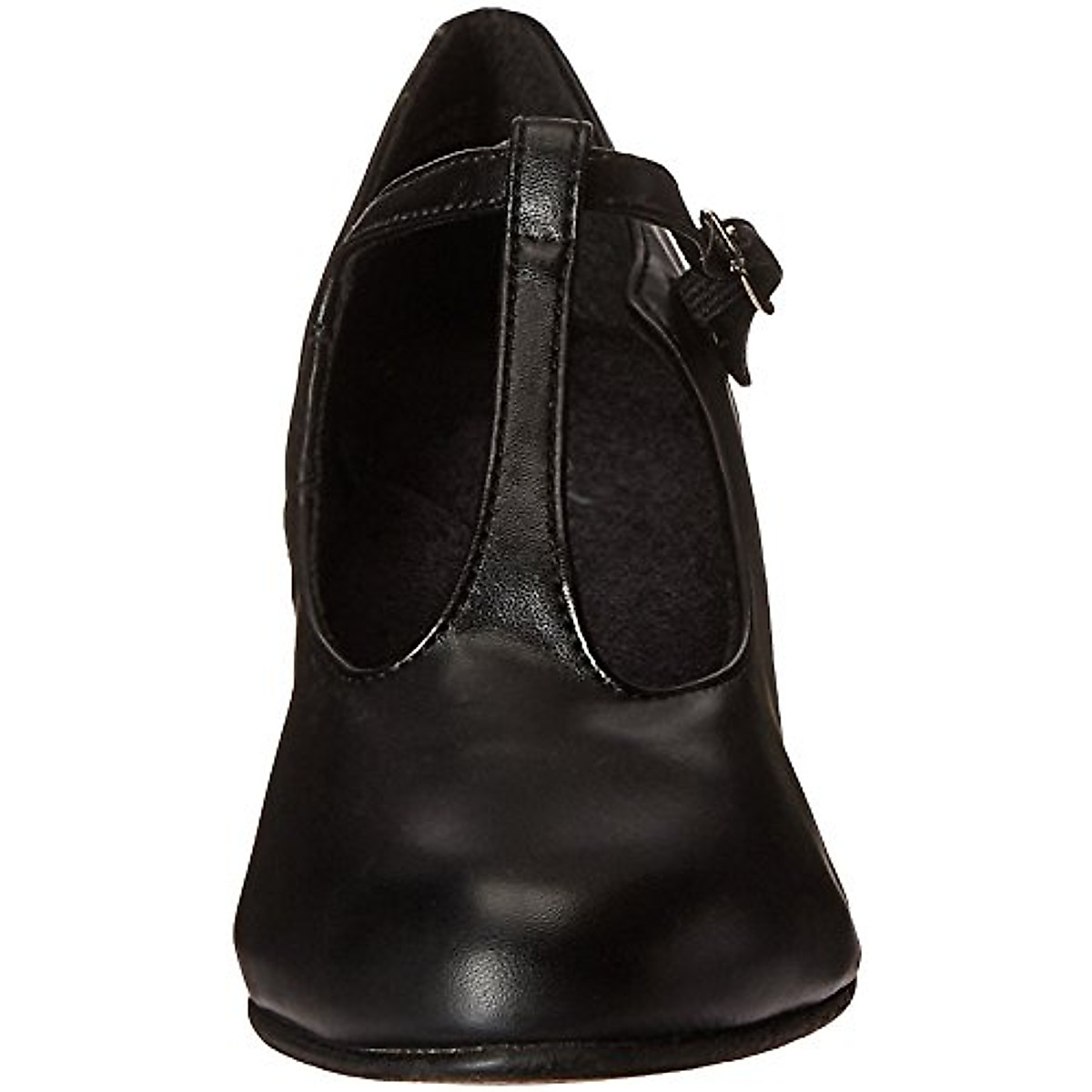 Capezio Womens Jr. Footlight T-Strap Dance Shoe, Black, 8 US