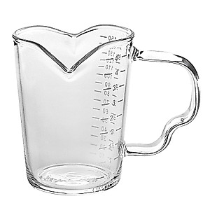 150ml Glass Measuring Cup Double Spouts Espresso Cup Shot Glass Heat-Resistant Handle Transparent Scale Ounce Measure Jugs Mixing Mug for Bar Party Wine Milk Coffee Liquid Heavy Glass Measuring Cup
