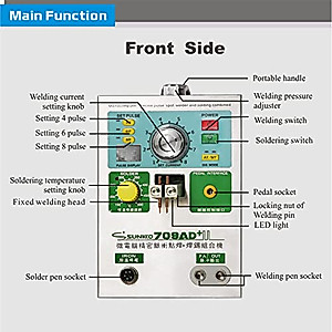 CHEIRSS 709AD Pulse Spot Welder 0.35mm Battery Welding Machine,3.2KW Battery Spot Welder & Soldering Station,for Battery Pack 18650 14500 & Other Lithium Batteries