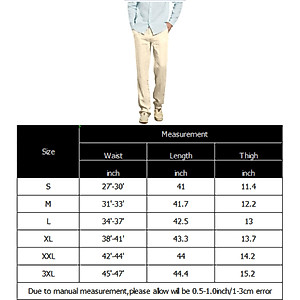 Manwan walk Men’s Casual Beach Trousers Elastic Loose Fit Lightweight Linen Summer Pants K70 (Large, Beige)