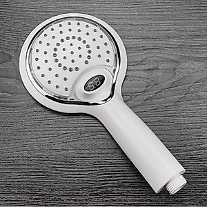 FUTENI Shower Head LCD Hand Shower Led Handheld Shower Head with Temperature Digital Display 3 Colors Change Water Powered Shower Sprinkler Showerhead