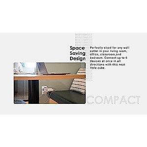 4-Outlet Surge Protector Dual USB