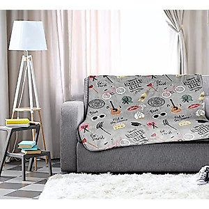 Jay Franco Schitt's Creek Iconic Moments Throw Blanket - Measures 50 x 70 inches - Fade Resistant Super Soft Fleece Bedding (Official Schitt's Creek Product)