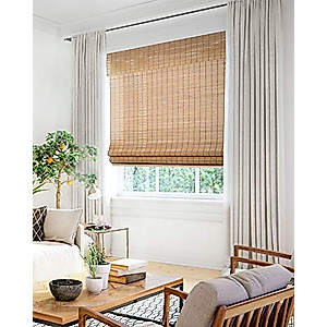 CHICOLOGY Bamboo Blinds , Shades Roman for Windows Window Home Patio & Shade 27"W X 64"H, Squirrel