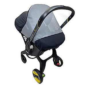 Sasha’s Sun and Insect Cover for Car Seat - Grey - Stroller Not Included