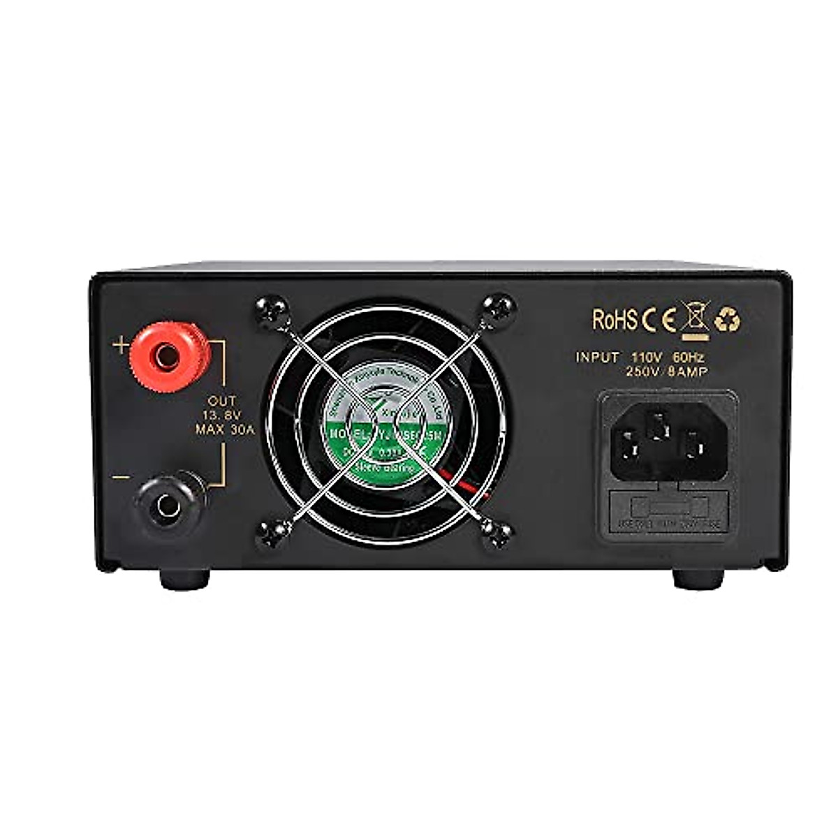 Mobile Ham Radio Power Supply Analog DC Regulated 13.8V Fixed Output，30A- with Noise Offset and 12V Car Cigarette Lighter Socket