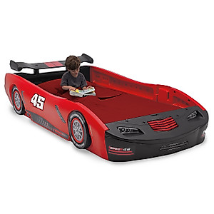 Delta Children Sport Race Car Twin Bed, Red