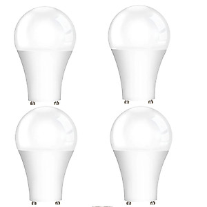 Super Bright GU24 LED Light Bulb 9W, 1100 Lumens 5000K Daylight,Twist and Lock GU24 Pin Base with Two Prongs,Replacement CFL Two Pin Fluorescent Bulbs Non-Dimmable (4-Pack)