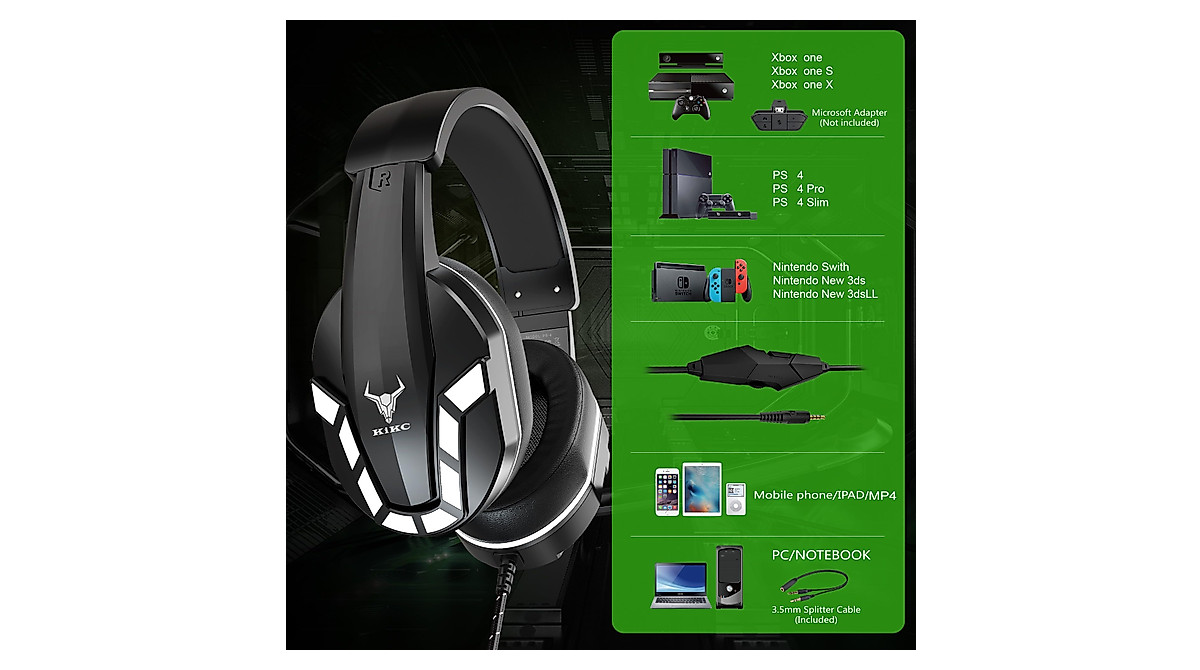 Kikc PS4 Gaming Headset: Compatible, Comfortable, Quality
