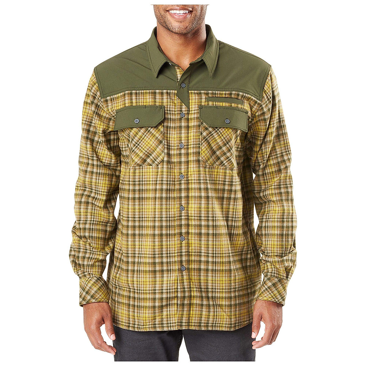 5.11 Tactical Men's Endeavor Long Sleeve Flannel Shirt, Kangaroo Plaid, XS 72468