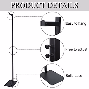 Adjustable Cloth Display Stand Adjustable from 48" to 72" Garment Display Single Metal Cloth Display Single Rack Display Single Costumer Shirt Display Costumer for Thrift Shop Retail Store (1 Pcs)