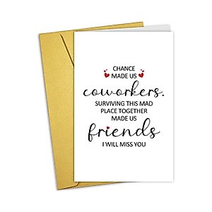 Nchigedy Humorous Going Away Card for Him Her, Funny Leaving Card for Boss Coworker, Hilarious Retirement Card for Workmate, Coworker Appreciation Card