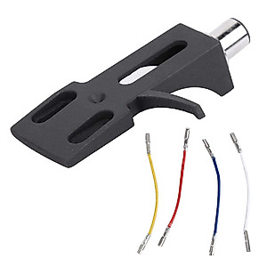 Universal Record Player Headshell Phonograph Turntable Replacement Headshell with 4pcs Wires for Record Player