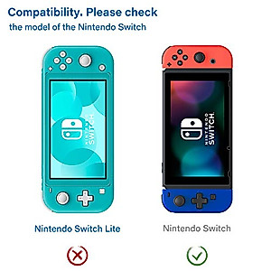 NEW'C Pack of 3, Glass Screen Protector for Nintendo Switch, Tempered Glass Anti-Scratch, Anti-Fingerprints, Bubble-Free, 9H Hardness, 0.33mm Ultra Transparent, Ultra Resistant