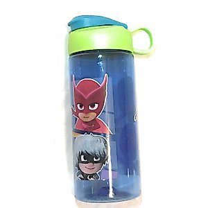 Zak! PJ Masks PJMJ-T070 Designs BPA Free 16.5 oz Boys & Girls Licensed Character Cold Water Bottles -Carry Loop & Snap Lid