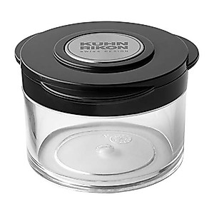 Kuhn Rikon Essential Spice Storage Jars, Set of 4, 6.25 x 2.5 inches, Clear/Black