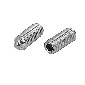 uxcell M8x20mm 304 Stainless Steel Spring Hex Socket Ball Point Grub Set Screws 10pcs