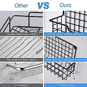 Spice Rack Wall Mount, Spice Organizer for Cabinet & Pantry Door, Set of 4 Hanging Spice Rack Saving Space for Kitchen, Black