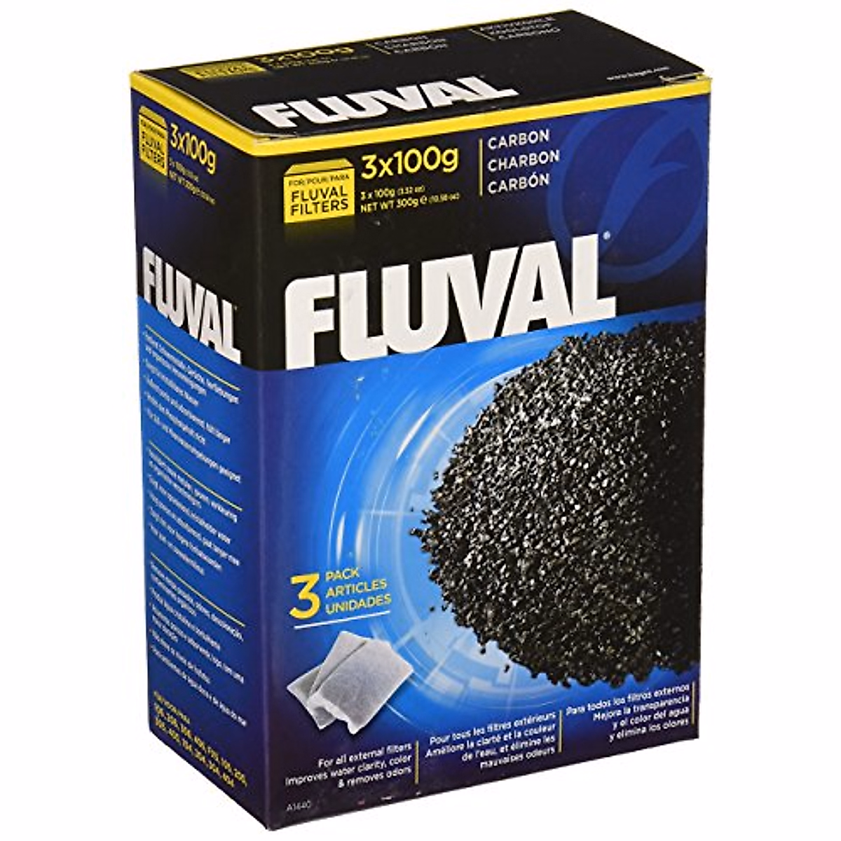 Hagen 18-Pack Fluval Carbon Nylon Bags for Canister Filters, 100gm