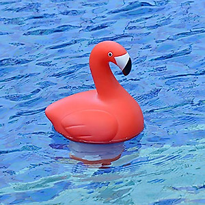 XY-WQ Chlorine Floater, Floating Pool Chlorine Dispenser (Flamingo), Fits 1 and 3 Inch Tablets for Large and Small Pools, Hot Tub, Spa