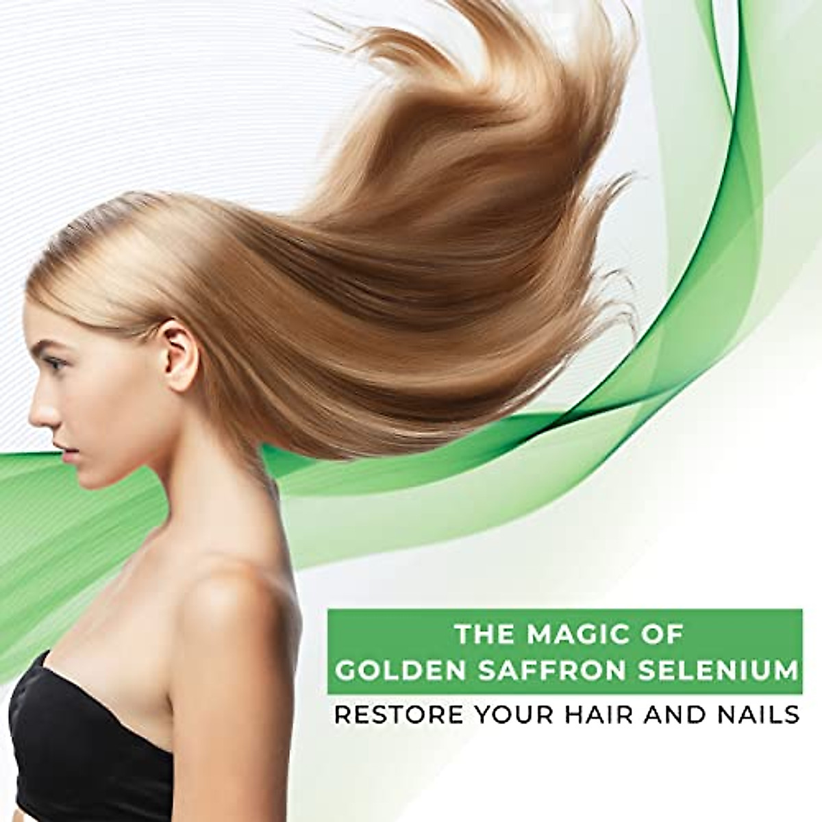 Golden Saffron Selenium (200mcg Selenium & 88.5 mg Saffron Extract) - to Support Overall Health, Thyroid Function, Prostate Health - Non-GMO & Gluten-Free - from USA - & Tasteless