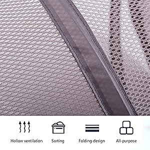 Collapsible Mesh Popup Laundry Hamper Foldable Dirty Clothes Basket Pop-Up Collapsible Mesh Laundry Hamper Great Storage Bag For College Dorm Bedroom RV Travel