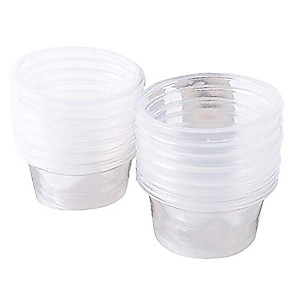 SLSON Gecko Feeder Ledge with 120 Pack 1 oz Plastic Bowls for Reptiles Food and Water Feeding