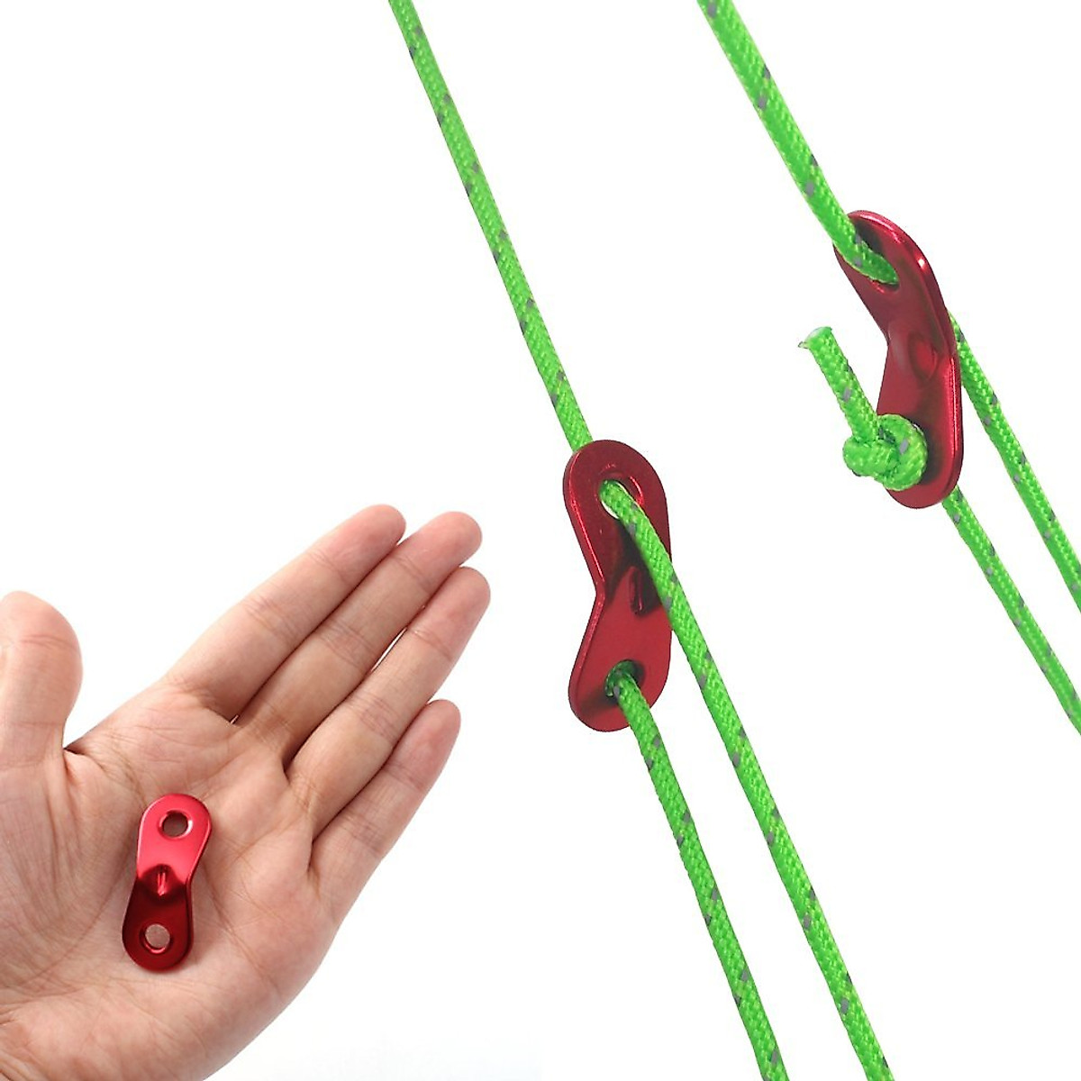 Outdoors Tent Stakes Pegs,SourceTon 10 Pack Tent Pegs Stakes and 4 Pack 4mm Reflective Guy Lines with Cord Adjustment & Pouch,Premium 7" Nail Spike Garden Stakes Camping Pegs for Pitching Camping Tent