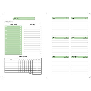 Daily/Weekly Undated Planner 8" x 6"