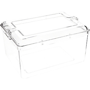 Pioneer Plastics 079C Clear Rectangular Plastic Container, 7.4375" W x 5.3125" D x 3.75" H