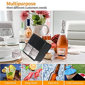 Large Ice Cube Trays Silicone (2.5-Inches) - Giant Cocktail Silicone Ice Maker, Scotch Whiskey Ice Cube, Easy Release Reusable Ice Cubes,Food Grade (Black 2 Tray)