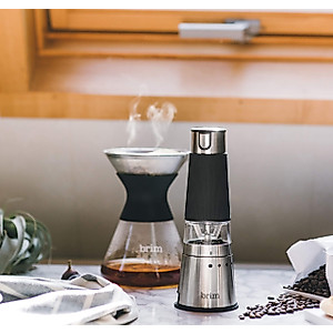 Brim 50013 Handheld Burr Coffee Grinder, One Size, Silver