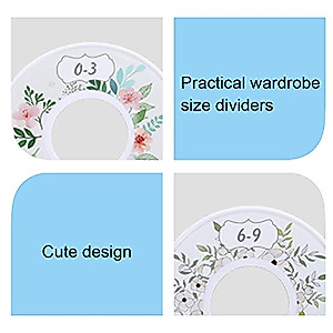 LSTCPGLAI Pack of 6 Plastic Baby Wardrobe Dividers Round Nursery Closet Organizers Baby Clothes Dividers for Baby Girls Boys white
