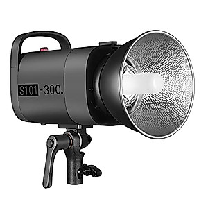 NEEWER S101-300W Studio Monolight 300W 5600K GN58 Strobe Flash with Optical Slave Mode, Adjustable Brightness/Modeling Lamp/Bowens Mount/Silent Fan/Metal Base for Product Portrait Photography
