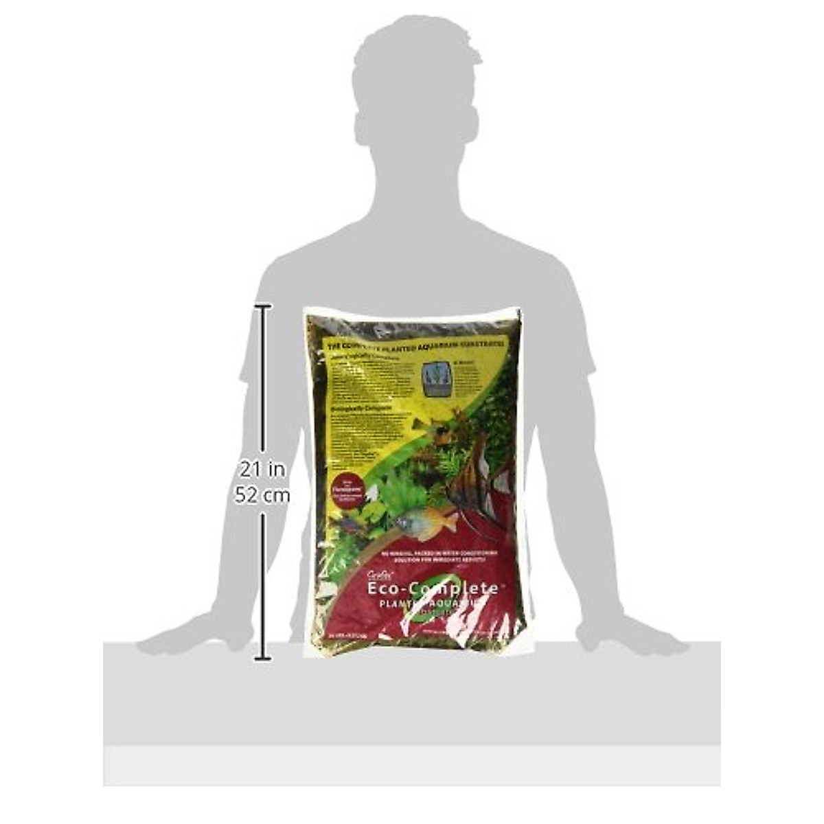 CaribSea Eco-Complete 20-Pound Planted Aquarium, Black