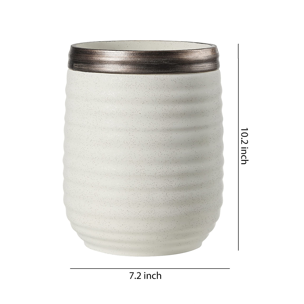 QL DESIGN Modern Style Hight Quality Polyresin Wastebasket, Garbage Receptacle Bin for Bathrooms, Powder Rooms, Kitchens, Home Offices