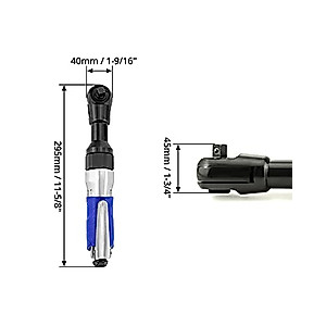 QWORK Air Ratchet Wrench, 3/8" Super Fast Heavy Duty Air Ratchet, 65ft-lbs