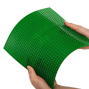 ZEAYEA 12 Pack Classic Baseplates, Building Base Plates for Building Bricks 100% Compatible with All Major Brands-Baseplate, 10" x 10" Stackable Bases, Green