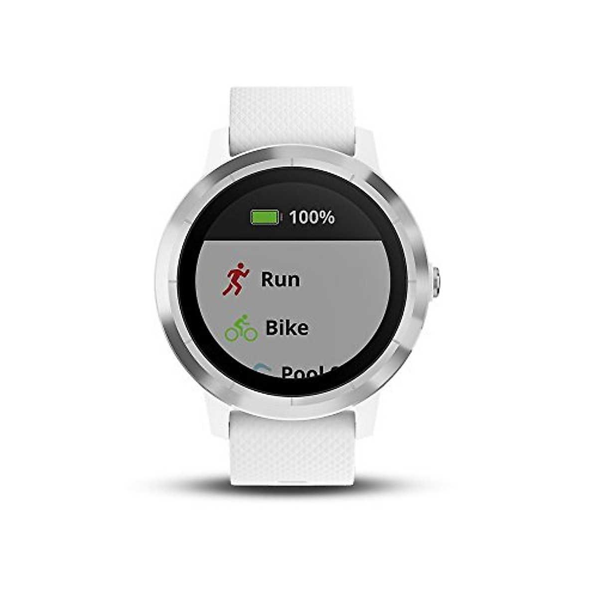 Garmin vívoactive 3 GPS Smartwatch - White & Stainless (Renewed)
