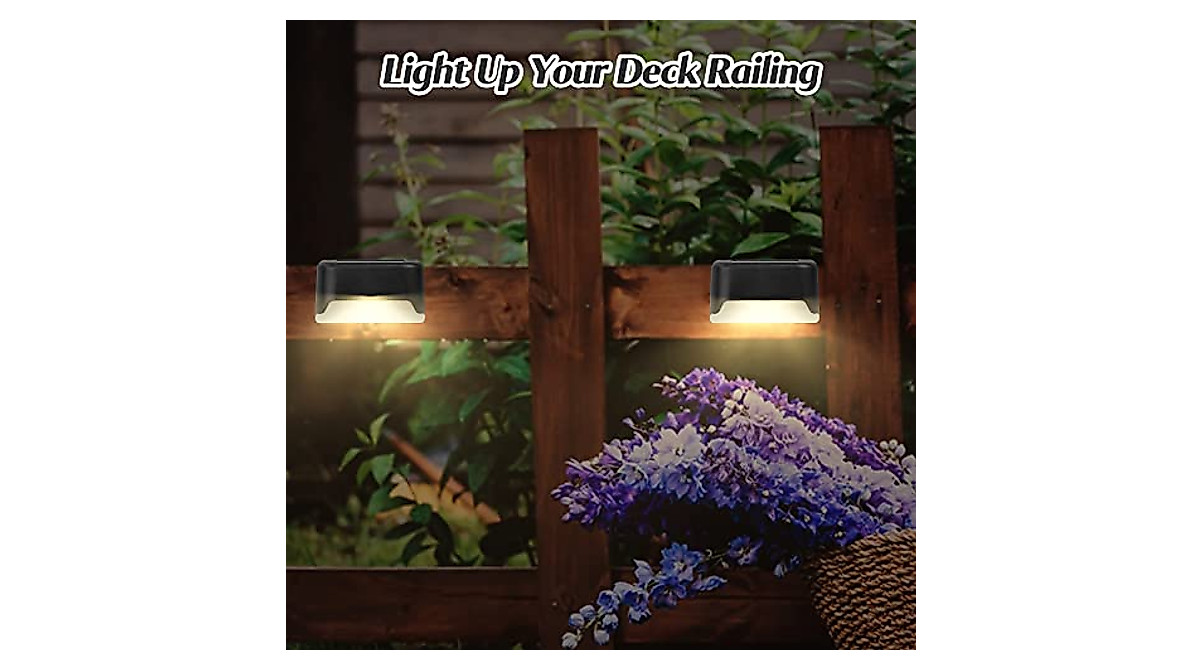 BIGTREE 12 Pack Solar Deck Lights Outdoor, Solar Step Lights Waterproof ...